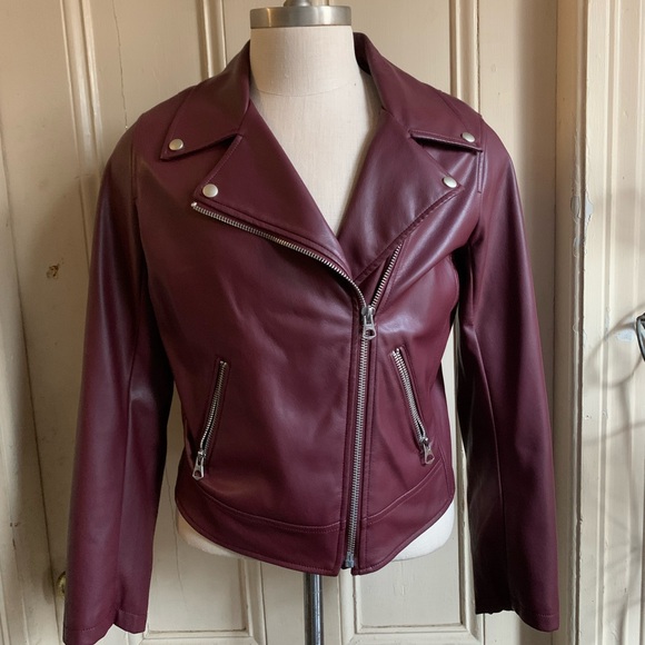 torrid | Jackets & Coats | Torrid Red And Silver Faux Leather Jacket ...